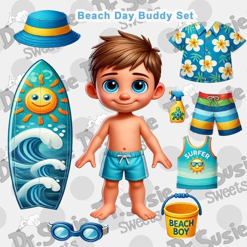 Beach Day Buddy: Surfer Boy Edition . STL File Cookie Cutters | CBC ...